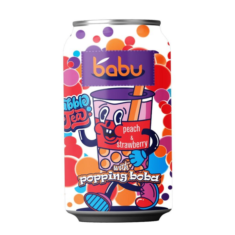 Bubu Bubble tea barack & eper ízű 0,315 ml